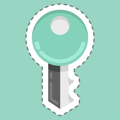 Sticker Line Cut Key Pocket Suitable For Sportswear Symbol Simple Design Editable Design