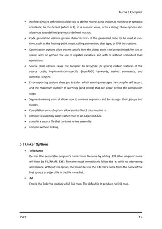 Turbo C Compiler Reports PDF