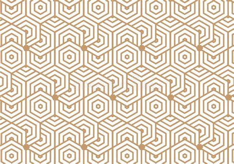 Vector Pattern Repeating Geometric Tiles With Hexagonal Element Stock Illustration