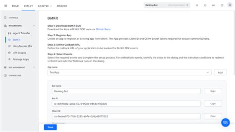 SDK Configuration Kore Ai Documentation V9 0
