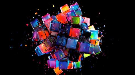 Playful Complexity A Perfectly Scrambled Rubik S Cube Showcasing Vibrant Colors And Puzzling