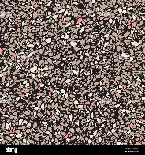 Vector Brown And Pink Terrazzo Flooring Seamless Pattern Background