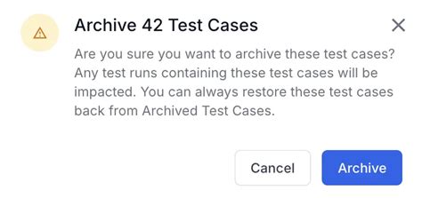 Archive Or Restore Test Cases Browserstack Docs