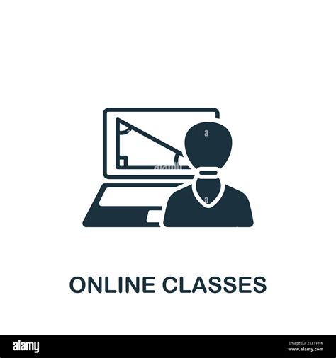 Online Classes Icon Monochrome Simple New Normality Icon For Templates