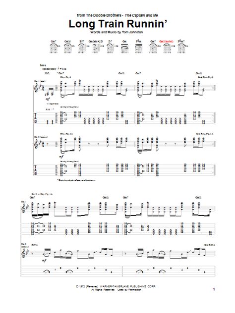 Long Train Runnin By The Doobie Brothers Guitar Tab Guitar Instructor