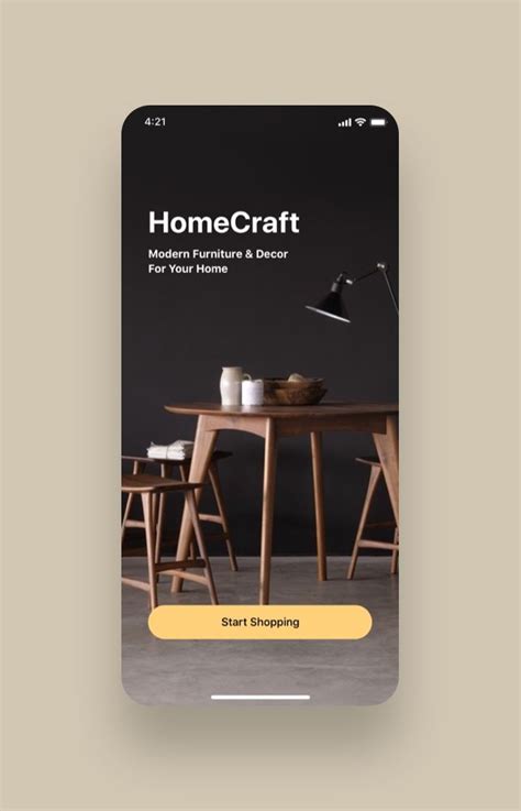 Homecraft App Ui Kit Web App Design Furniture App Design Craft App