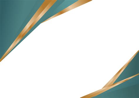 Modern And Elegant Green Gold Geometric Corner Border For Certificate Design 24509563 Png