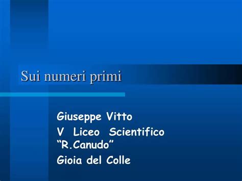 Ppt Sui Numeri Primi Powerpoint Presentation Free Download Id6157845