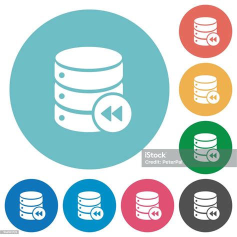 빨리 뒤로 아이콘 라운드 플랫 데이터베이스 매크로 Sql에 대한 스톡 벡터 아트 및 기타 이미지 Sql 단순함 데이터