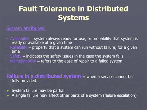 Ppt Fault Tolerance In Distributed Systems 05 05 2005 Naim Aksu