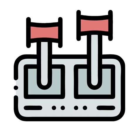 A Game Controller With Two Red Buttons 50585200 Vector Art At Vecteezy