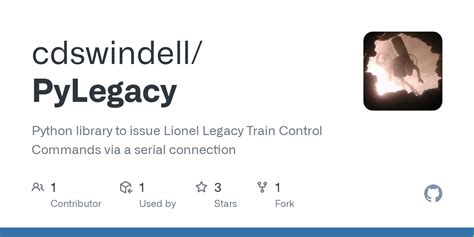Github Cdswindellpylegacy Python Library To Issue Lionel Legacy