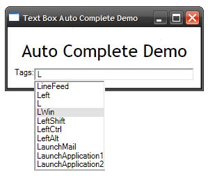 A Variation On The Auto Completing WPF TextBox The Stochastic Game