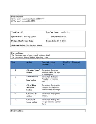 HDFC Banking System SRS Document PDF
