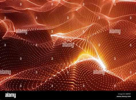 D Rendering Abstract Polygonal Low Poly Wave Background With