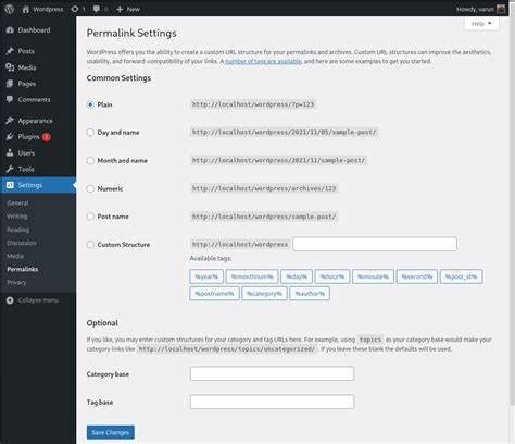 Wordpress Permalink Setting Geeksforgeeks