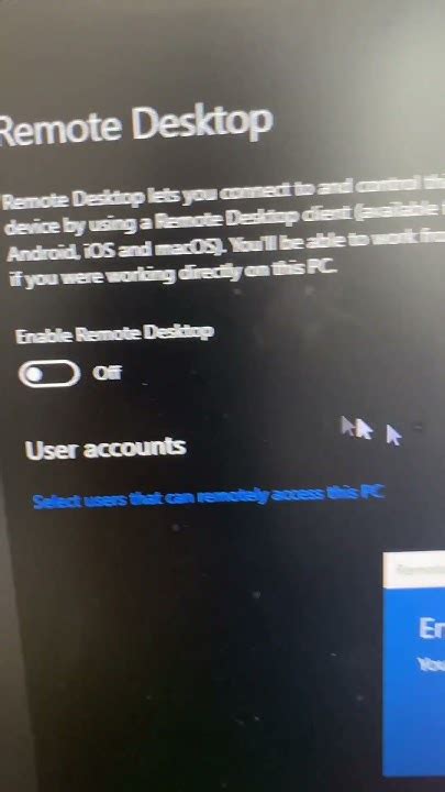 Enabledisable Remote Desktop Connection Shorts Youtube