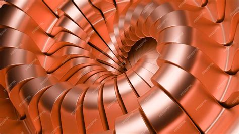 Premium Photo Rotating D Spiral With Metal Bends Design Metal Spiral Moves And Rotates In