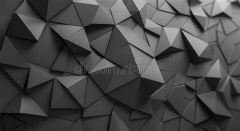 Abstract Black Geometric Wall Design With Triangular Shapes And Textures Stock Image Image Of