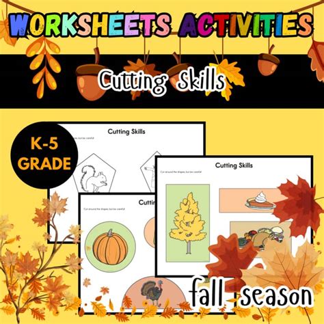 Fall Cutting Skills Worksheets Activities Classroom Tpt