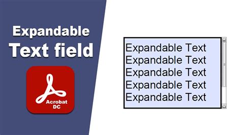 How To Make Expandable Text Field Box In Adobe Acrobat Pro Dc Pdf Editor Youtube