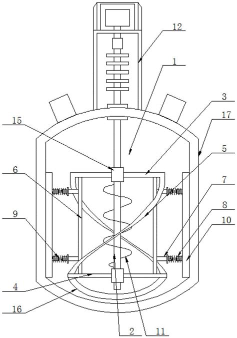 一种用于反应釜的搅拌装置的制作方法2