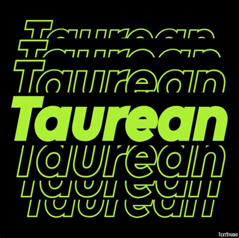 Taurean Text Effect And Logo Design Name