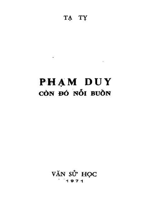 Pham Duy Con Do Noi Buon Pdf