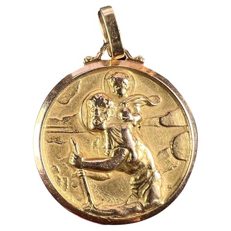 Cartier Saint Christopher Gold Book Pendant At 1stdibs Saint