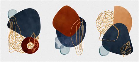 수채화 기하학적 모양 황금 선 스플래시 및 얼룩 물 방울의 그룹의 집합 추상일러스트와 모던 프린트 테라코타에 대한 스톡 벡터 아트 및 기타 이미지 Istock