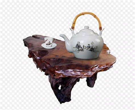 创意木桌上的茶壶和茶杯PNG图片素材下载 图片编号7353530 PNG素材网