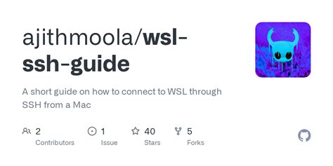 Github Ajithmoolawsl Ssh Guide A Short Guide On How To Connect To Wsl Through Ssh From A Mac