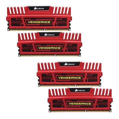 Corsair 32 Gb 4x8gb Ddr3 1866 Vengeance Red Cmz32gx3m4x1866c10r