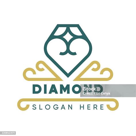 보석 다이아몬드 럭셔리 로고 디자인 그림 심플한 미니멀리스트 아이콘 심볼 화려 함 장엄 함 품위 있고 우아합니다 0명에 대한 스톡 벡터 아트 및 기타 이미지 Istock