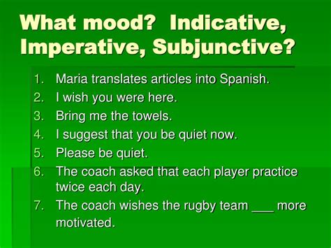 Ppt Mood Indicative Imperative Subjunctive Powerpoint Presentation Id1115811