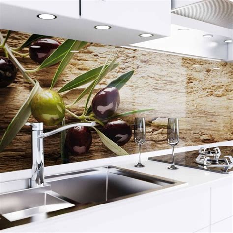 Danario Küchenrückwand Selbstklebend Glasoptik Spritzschutz Küche