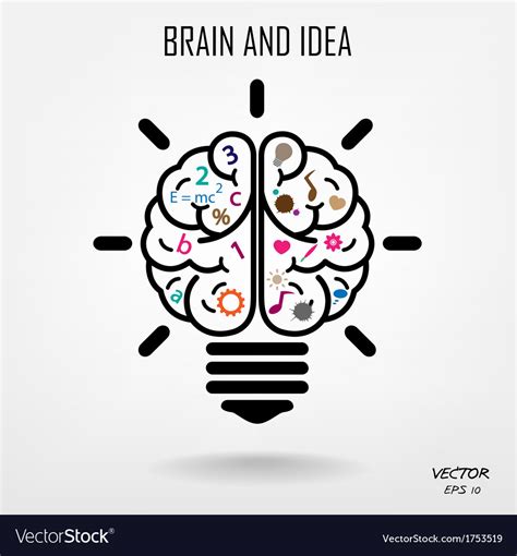 Creative Brain Idea Concept Background Royalty Free Vector