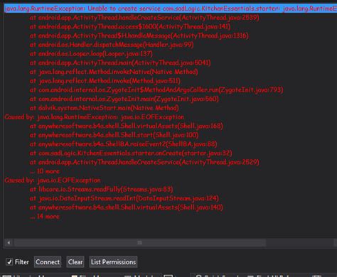 Error In Debug Mode Java Lang RuntimeException Unable To Create