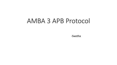 Amba Ahb 5 Pptx Computer Networking Computing