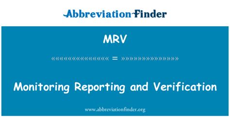 Mrv Stands For Monitoring Reporting And Verification Abbreviation Finder