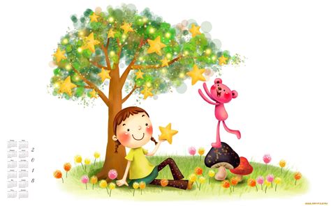 Обои Календари Рисованные векторная графика обои для рабочего стола