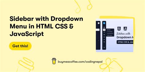 Sidebar With Dropdown Menu In Html Css And Javascript Buymeacoffee