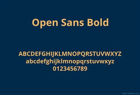 Open Sans Bold Font Free Download Ttf Otf Wisabo Fonts