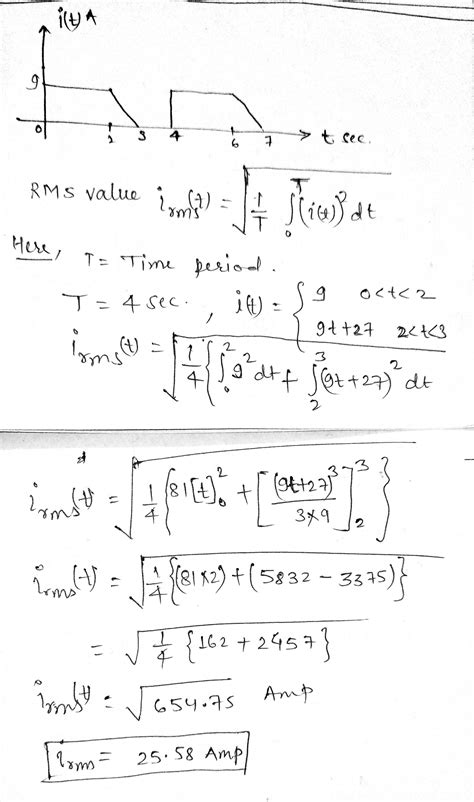 Solved Calculate The Rms Value Of The Waveform Shown In The Figure Below Course Hero