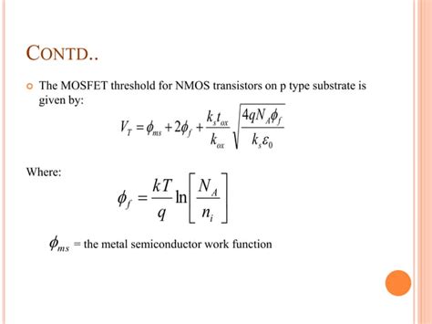 Ic Tech Unit 5 Vlsi Process Integration Pptx Chemistry Science