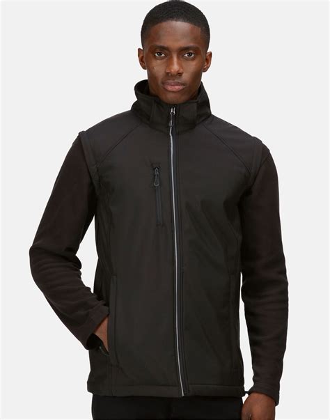 Tra713 Mens Erasmus 4 In 1 Softshell Jacket Blackblack Safety