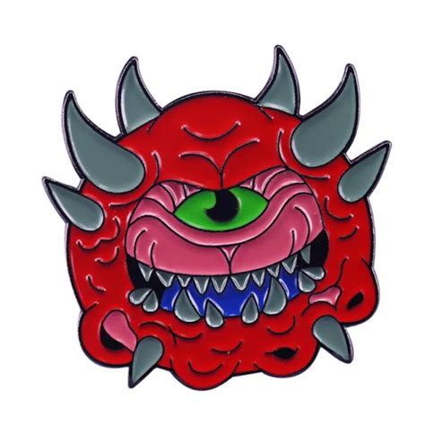Doom Eternal Cacodemon Metal Badge Enamel Pin Brooch Figure Pin Cosplay