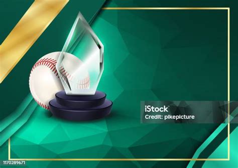 유리 트로피 벡터와 야구 인증서 디플로마 스포츠 졸업 우아한 문서 고급 종이 A4 수평 챔피언십 일러스트 A4 용지에 대한 스톡