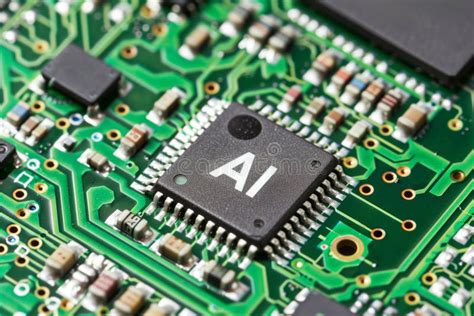 Circuit Board With Microchip Labeled Ai As Artificial Intelligence