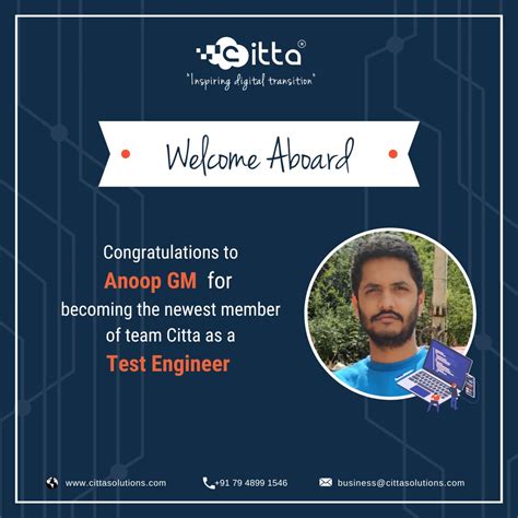 Citta On Linkedin Citta Cittasolutions Newjoinees Testengineer Welcomenewteammember…